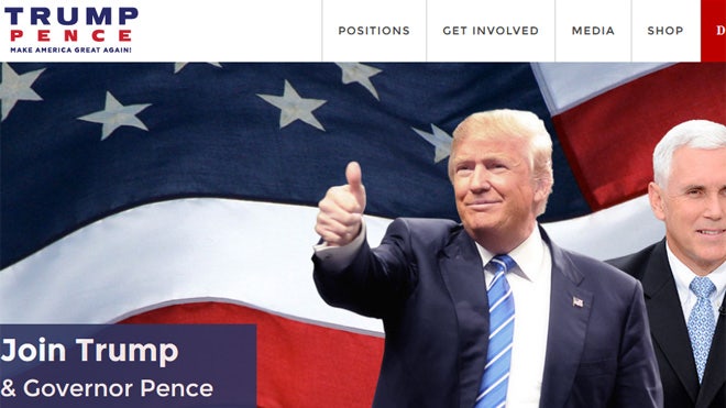 After Pence becomes running mate, Trump changes campaign logo -- again ...