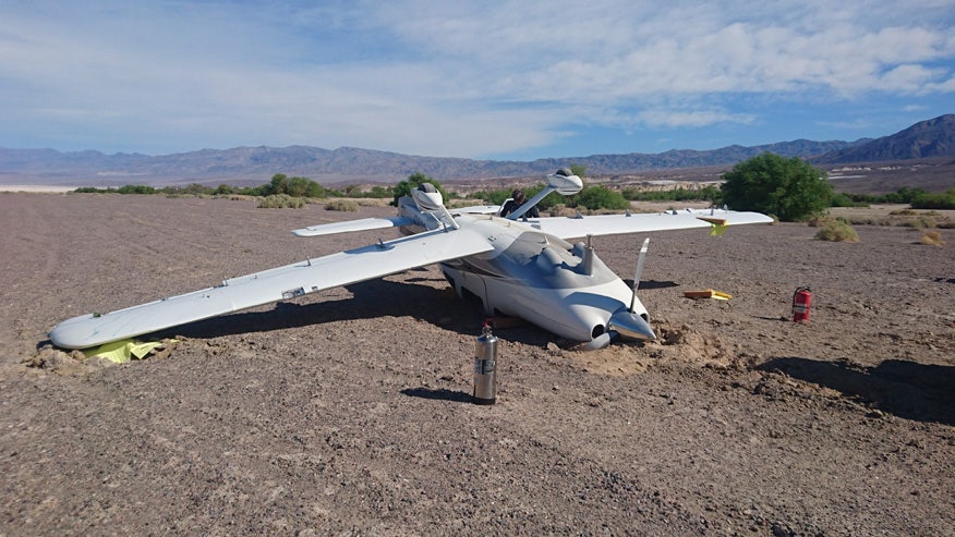 Plane flips over at Death Valley airport after running off runway | Fox ...