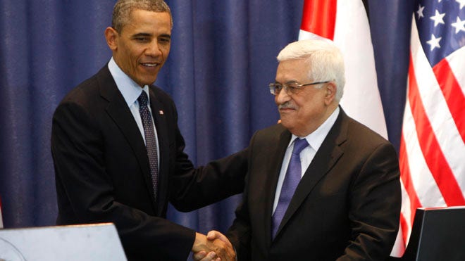Obama pushes for Mideast peace talks to resume during a meeting with ...