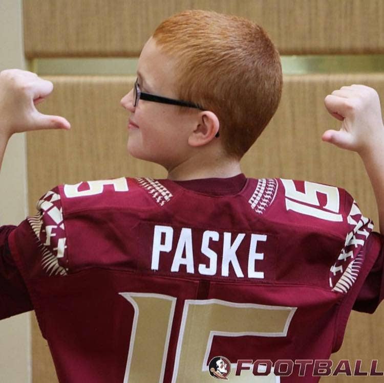 Autistic boy who shared lunch with FSU football player on hand for team ...