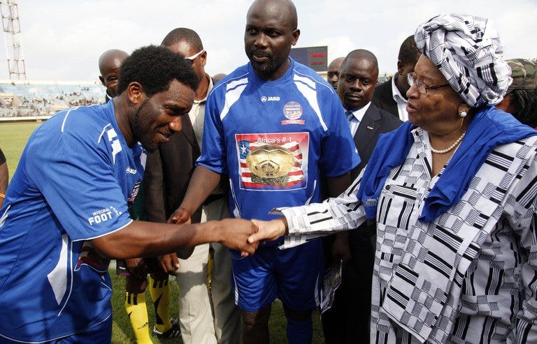 African football legends play for peace in Liberia | Fox News