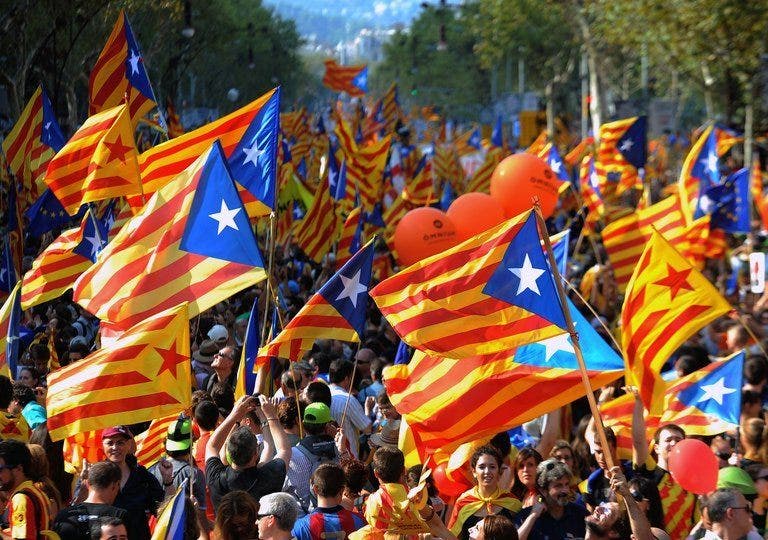 Catalans rally for vast human chain independence bid | Fox News