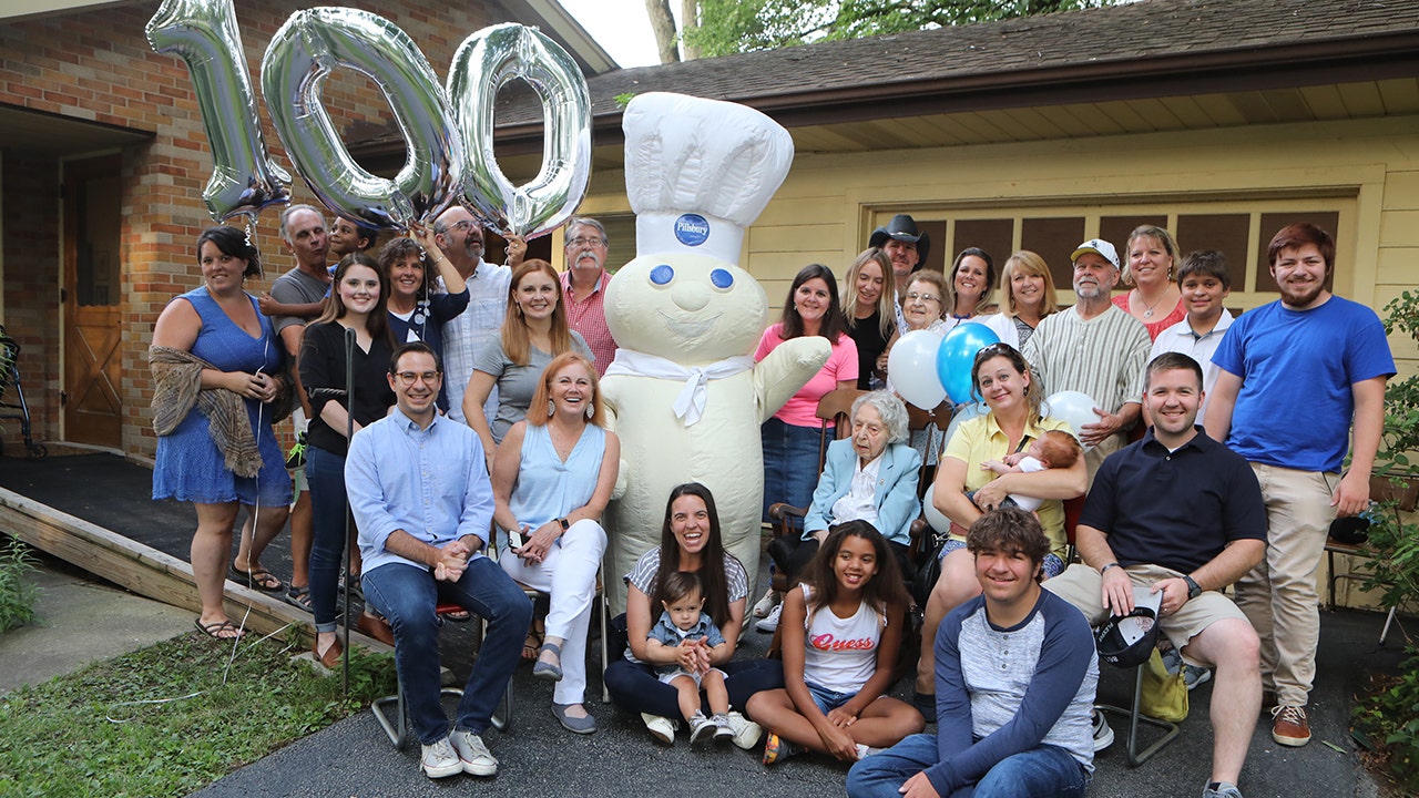 Pillsbury Doughboy arrives to celebrate Chicago woman's 100th birthday ...