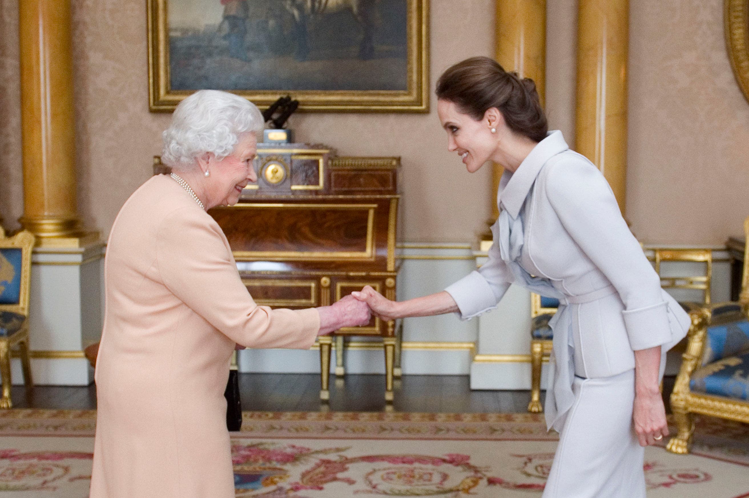 Queen Elizabeth honors Angelina Jolie at palace | Fox News