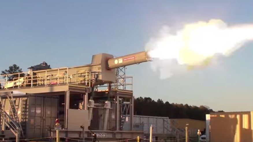 Watch US Navy researchers test-fire an electromagnetic railgun | Fox News