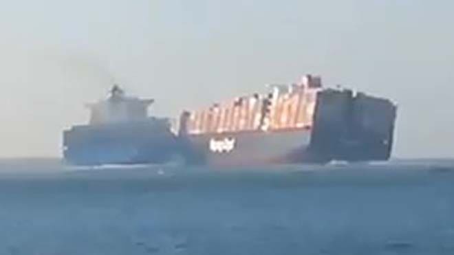 Massive container ships collide near Suez Canal | Fox News