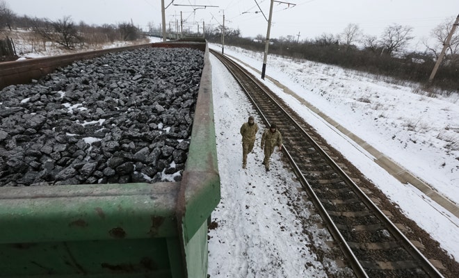 As Ukraine railroad blockade continues, tension simmers on both sides ...