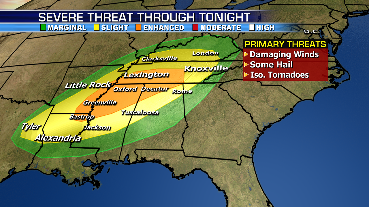 Severe weather, rain may impact states with key races for midterm ...