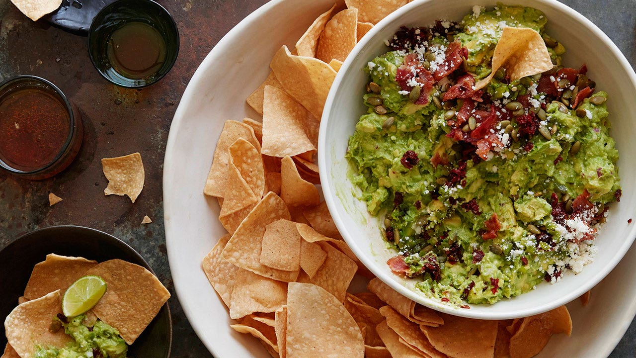 Super Bowl snack idea: Loaded guacamole with crumbled bacon and cheese ...