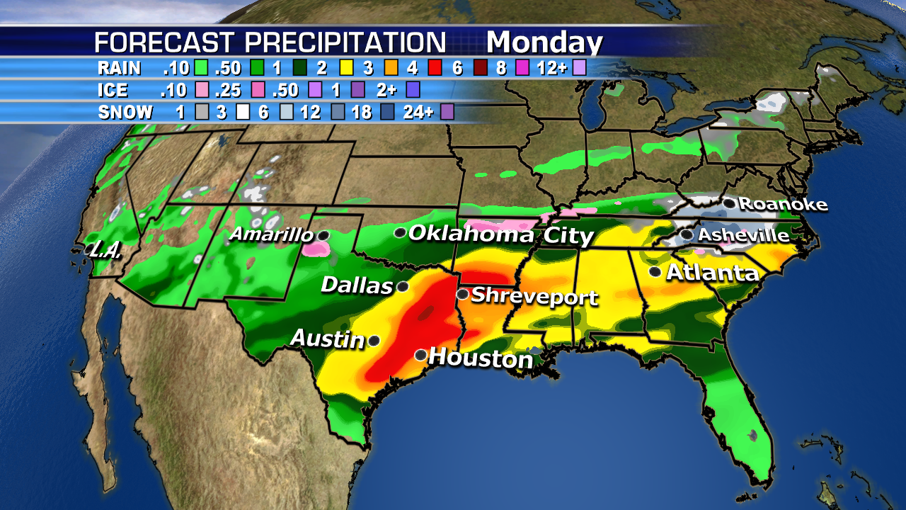 Low pressure system to bring rain, snow across South | Fox News
