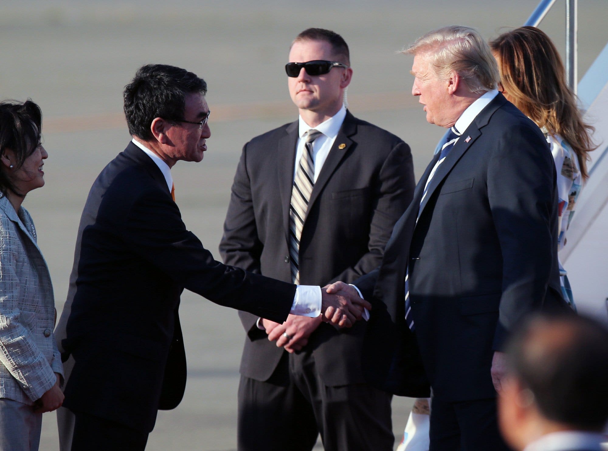 Trump arrives in Japan, kicking off 4-day state visit with trade talks ...