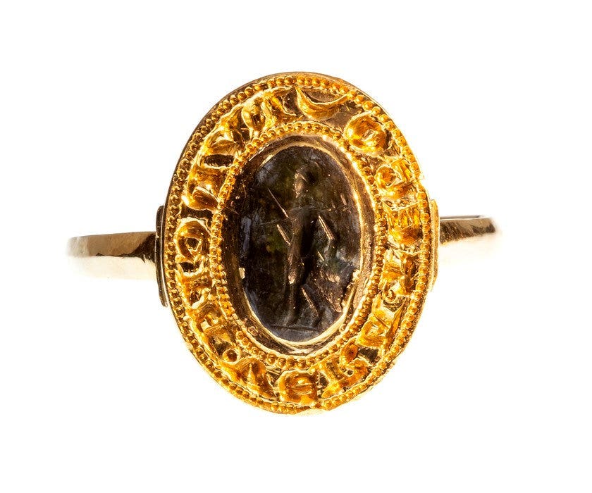 Ancient Jesuit ring Bronze ring IHS Ring Ancient Artifact Medieval ring ...