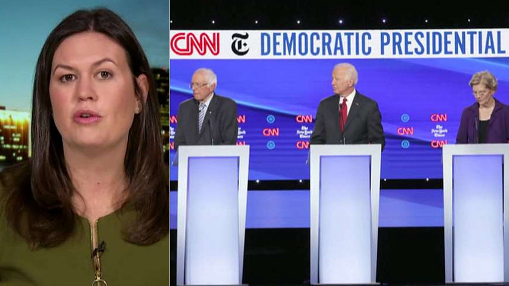 Sarah Sanders: Dems on debate stage knew Warren is frontrunner and ...