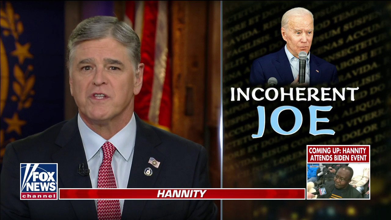 Sean Hannity Reacts To Bidens Unhinged Interaction With College