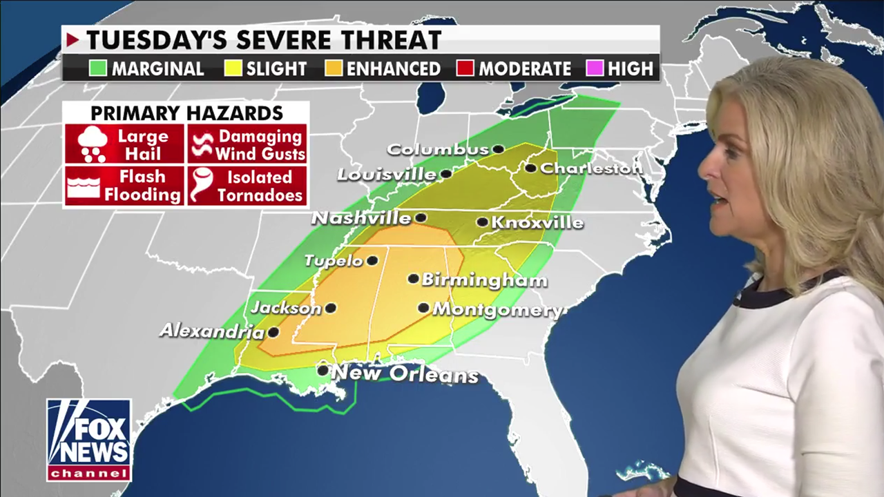 National Weather Forecast: Severe storms possible across the South in ...
