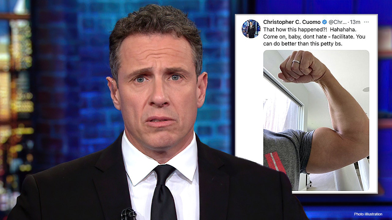 Chris Cuomo lampooned for tweeting 'cringe' image of his bicep bulging ...