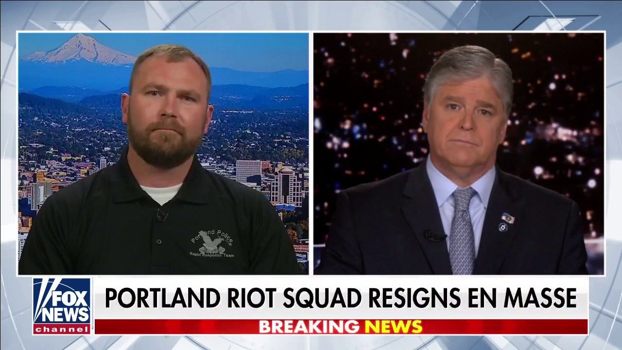 Portland police commander on 'Hannity': Riot squad resigning was a ...