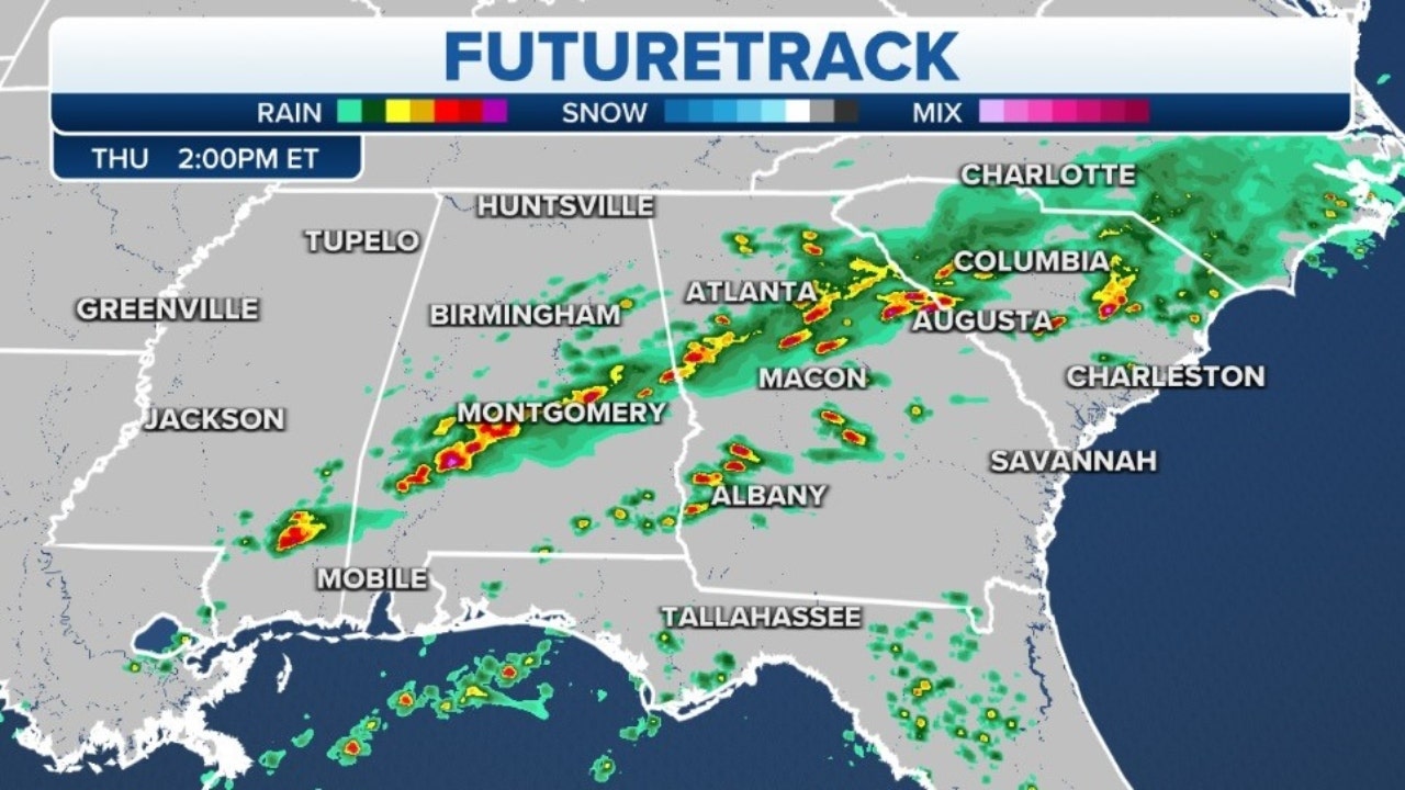 More severe weather forecast for Southeast as snowfall expected over ...