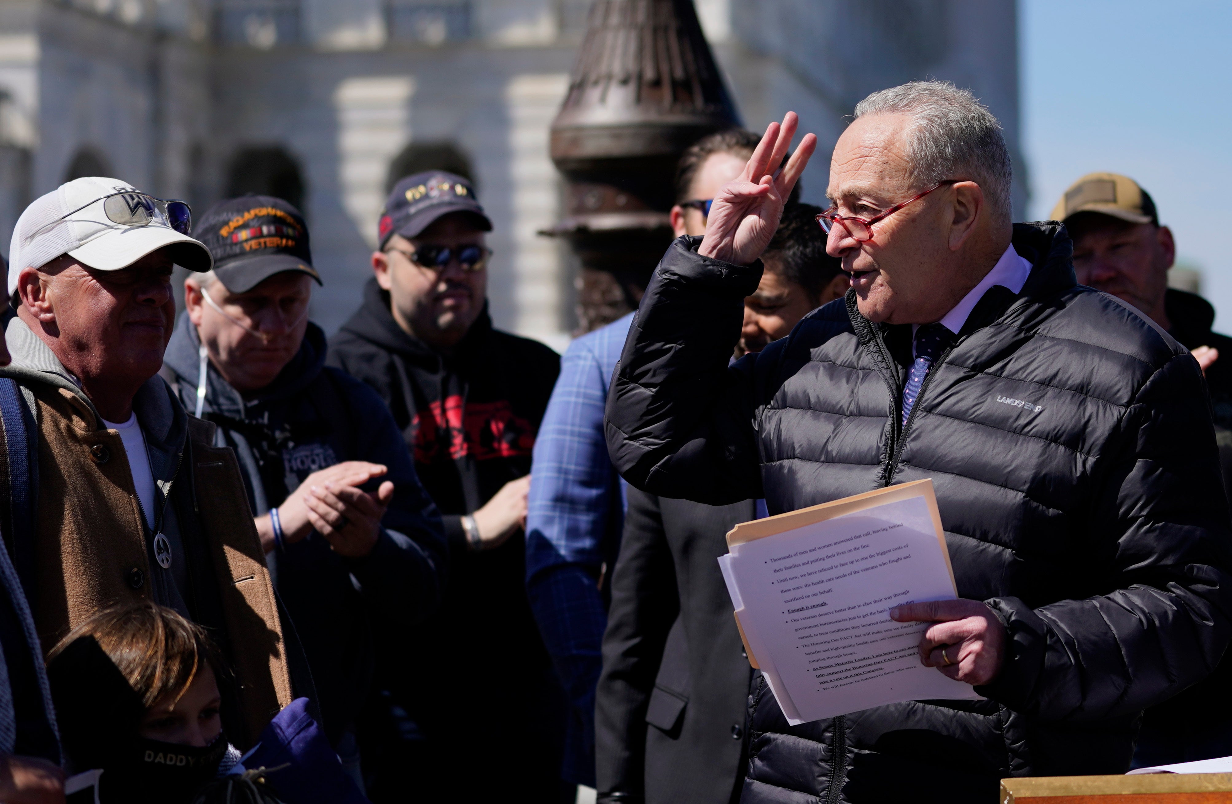 Schumer pushes bill to assist veterans exposed to toxic materials: They ...