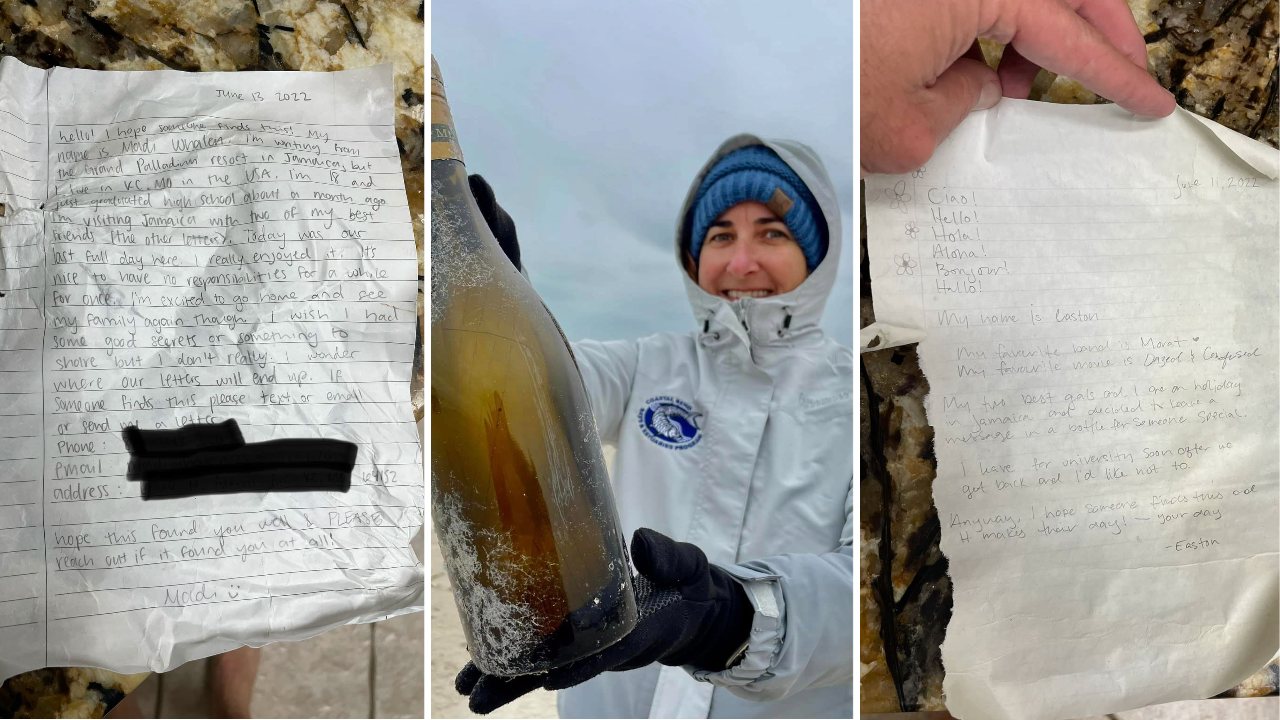 3 messages in bottles found on Texas beach during search for stranded ...