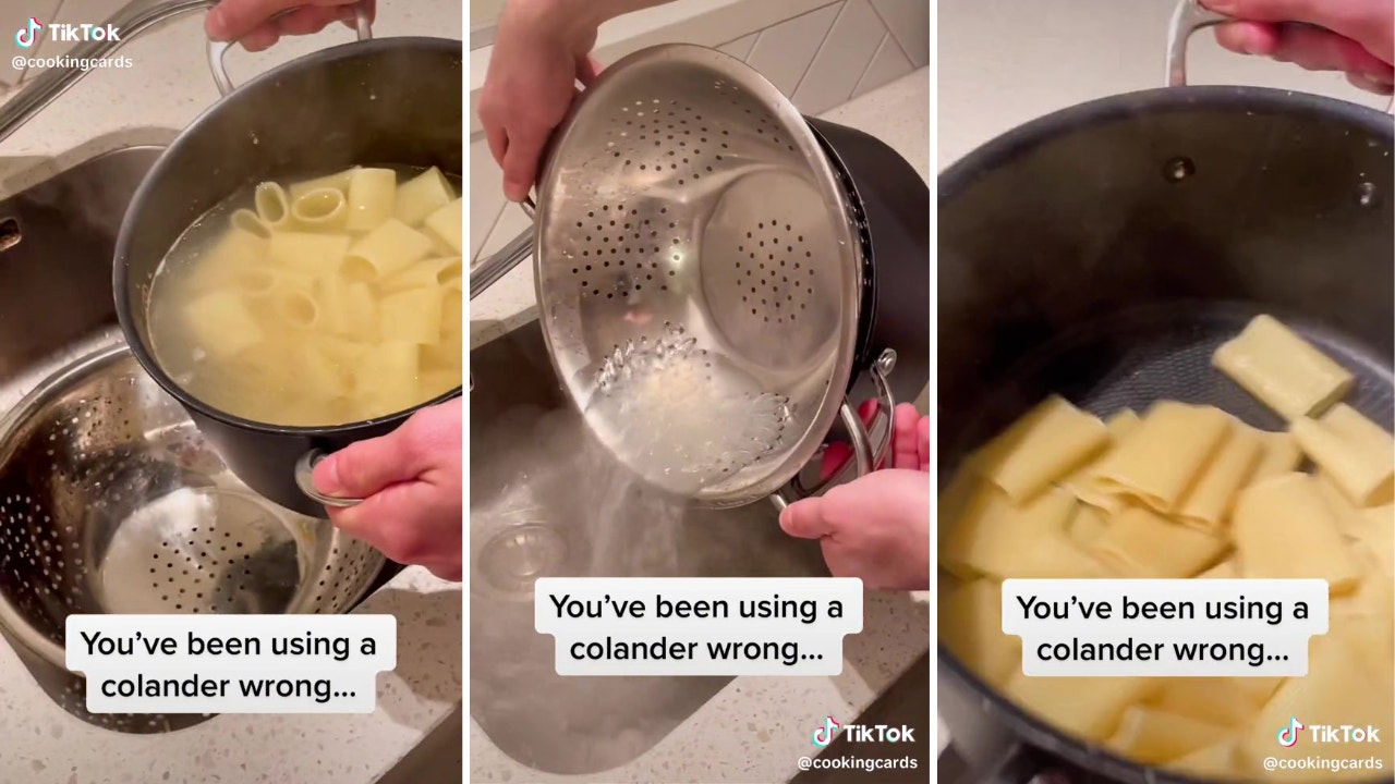 TikTok video suggests everyone's using a colander wrong, ignites debate ...
