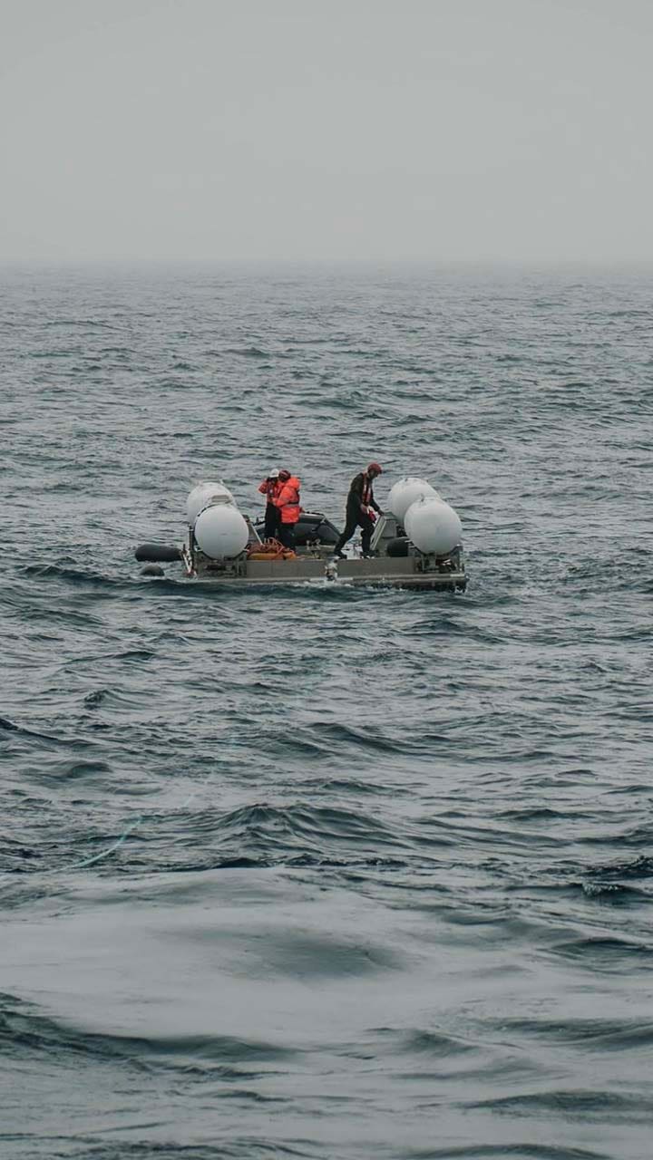 Images show OceanGate Titan submarine's final moments on the surface before vanishing during ...