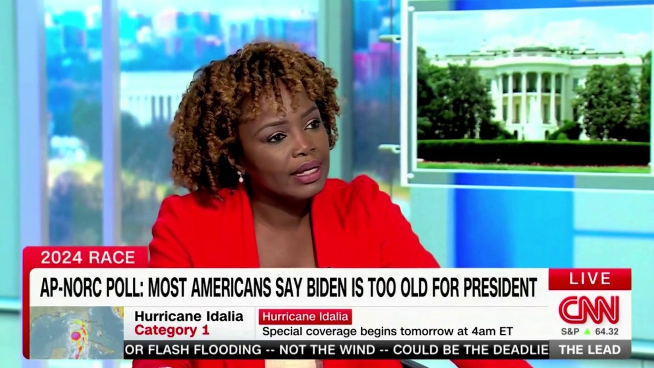 Karine Jean Pierre Stammers Though Questions About Bidens Age On Cnn