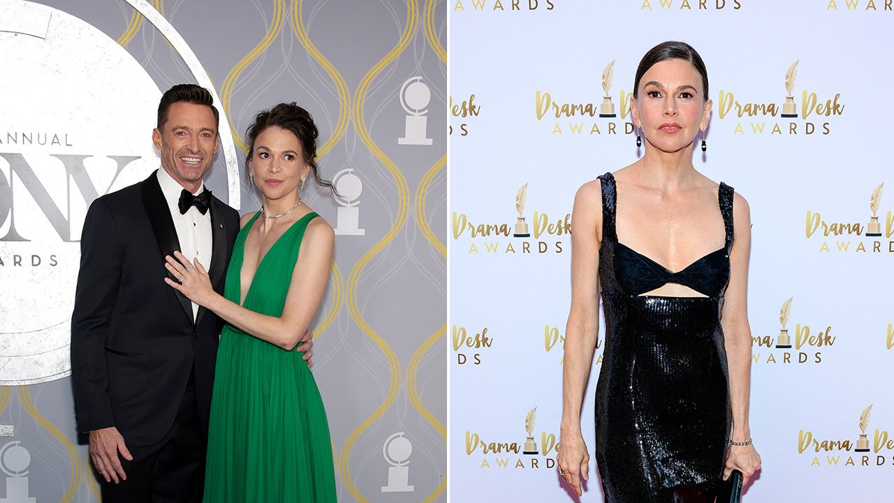 Hugh Jackman's rumored flame Sutton Foster avoids questions after ...